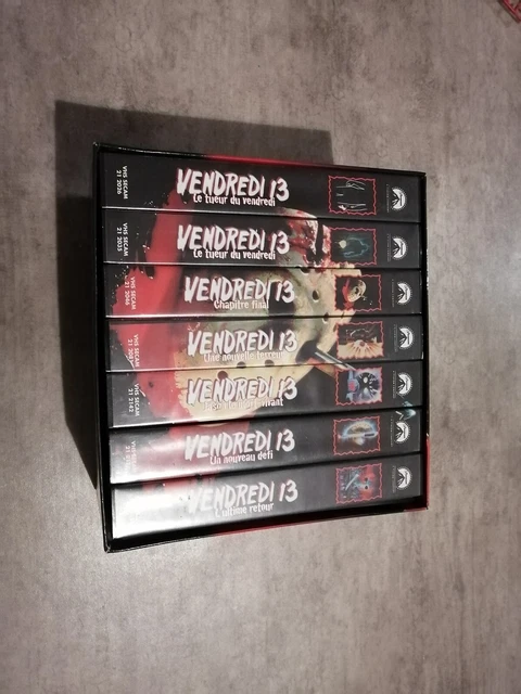 COFFRET VHS COLLECTOR, "Vendredi 13" 7 VHS comme neuf, Freddy, horreur ...