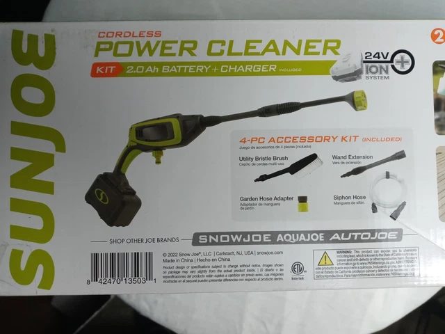 SUN JOE 24V-PP350-LTE-P1 24-Volt iON+ Power Cleaner Kit 350 PSI MAX $83 ...