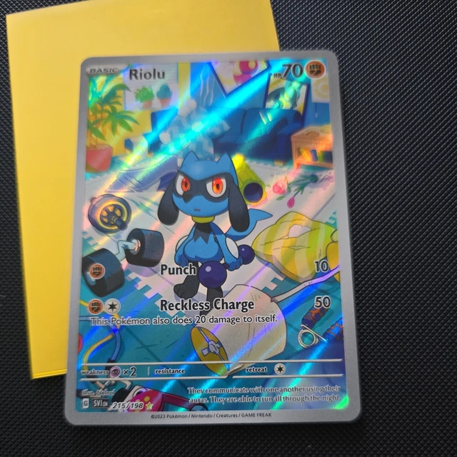 POKÉMON TCG RIOLU Scarlet & Violet Base Set 215/198 Holo Illustration ...