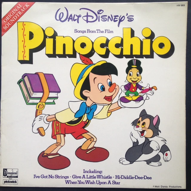 DISNEY'S PINOCCHIO ANIMATED Film Soundtrack OST LP Harline • Smith ...