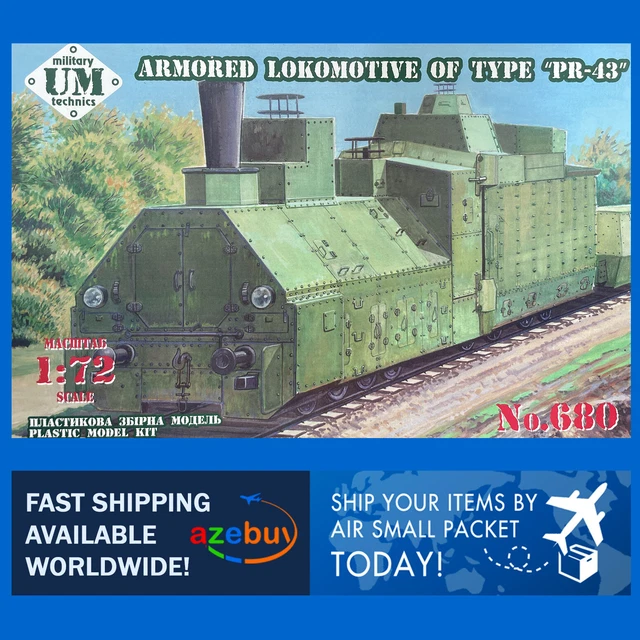 SOVIET ARMORED LOCOMOTIVE Type "PR-43" WWII 1/72 Scale Plastic Model ...