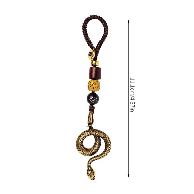2025 YEAR OF Chinese Zodiac Snake Lucky Pendant Keychain Creative Key ...