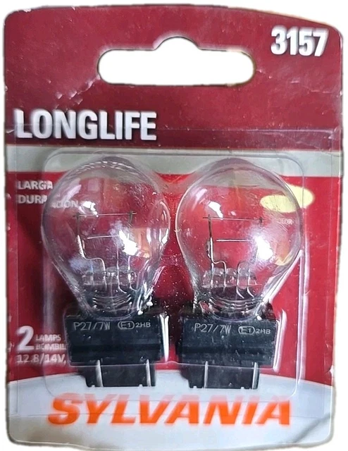 SYLVANIA 3157LL LONG Life 2Pack Auto Light Bulbs 3157LL.BP2 Brand New ...