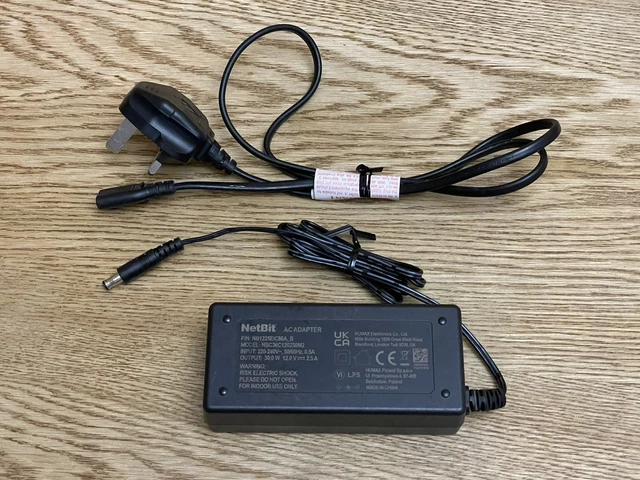 ORIGINAL VIRGIN MEDIA Hub 3 AC Mains NetBit Power Adaptor 12v 2.5a ...