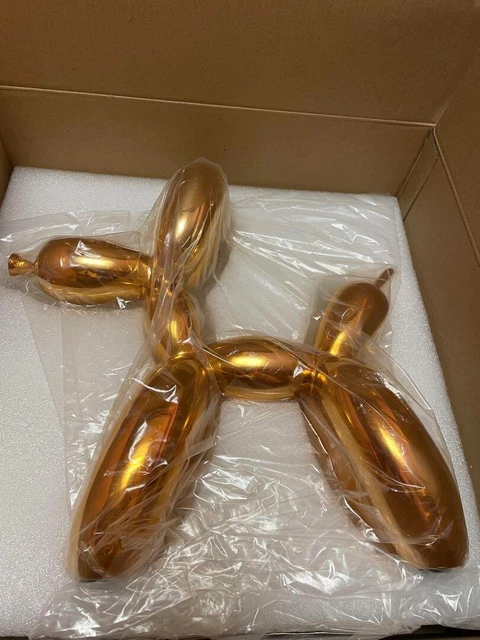 JEFF KOONS LIMITED Edition #/999 Balloon Dog Gold Sculpture W/ Box $768 ...