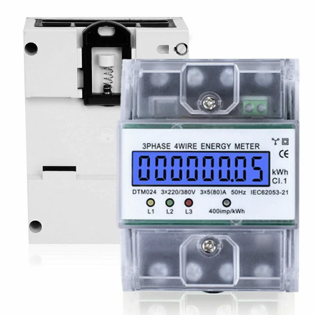 THREE-PHASE CURRENT METER calibrated for DIN top hat rail+3x5(80)A 230 ...