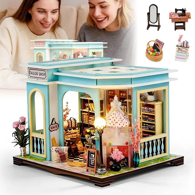 HOUSE KIT DIY Miniature House Kit Dollhouse Kit Creative 3D for Adults ...