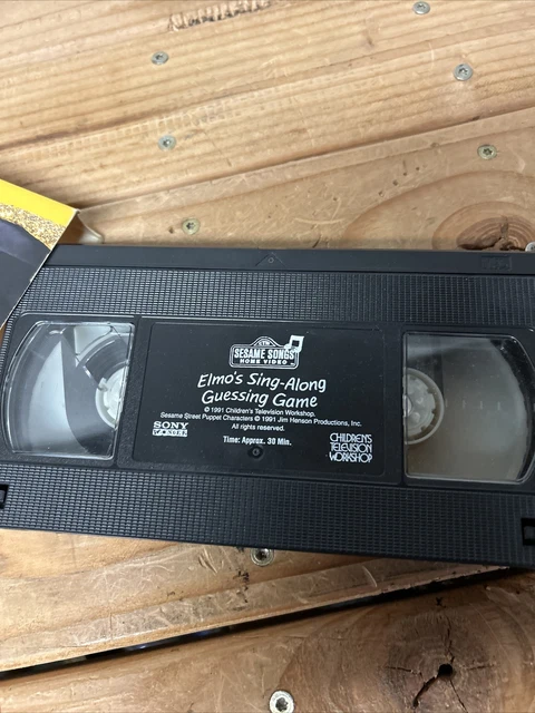 Sesame Street Elmos Sing Along Guessing Game Vhs 1996 £6 76