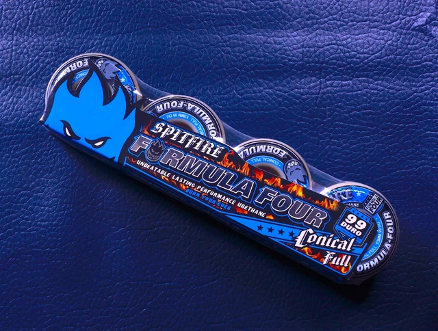 SPITFIRE FORMULA FOUR Conical Full 99D Skateboard Wheels - Blue 53mm ...