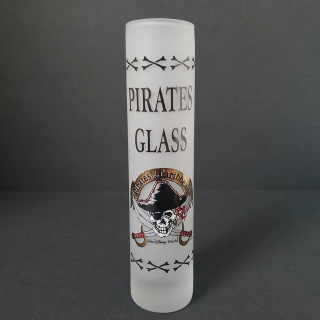 WALT DISNEY WORLD Pirates of the Caribbean Pirates Glass Frosted Shot ...