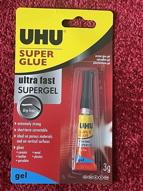 1 XSUPER GLUE EXTRA STRONG FOR METAL PLASTIC WOOD GLASS MUCH MORE UHU ...