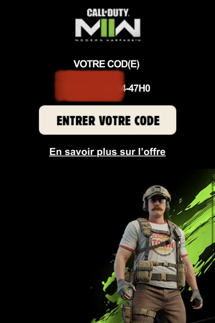 🍔 CODE DE SKIN BURGER KING Modern Warfare 2 | Skin d’opérateur + 2XP ...