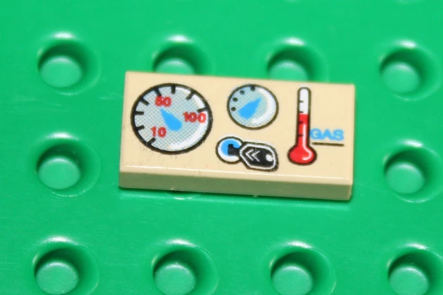 LEGO TAN TILE 1x2 with Car Gauges Pattern 3069bpx23 set 5986 5978 5976 ...