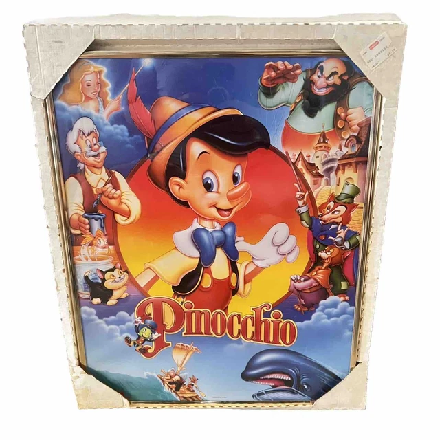 The Walt Disney Company Pinocchio Original Poster Framed Usa Vintage