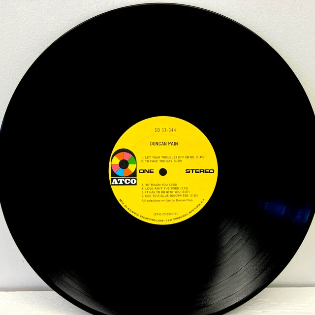 DUNCAN PAIN S/T 1970 Vinyl ATCO Records 1st Press £13.50 - PicClick UK