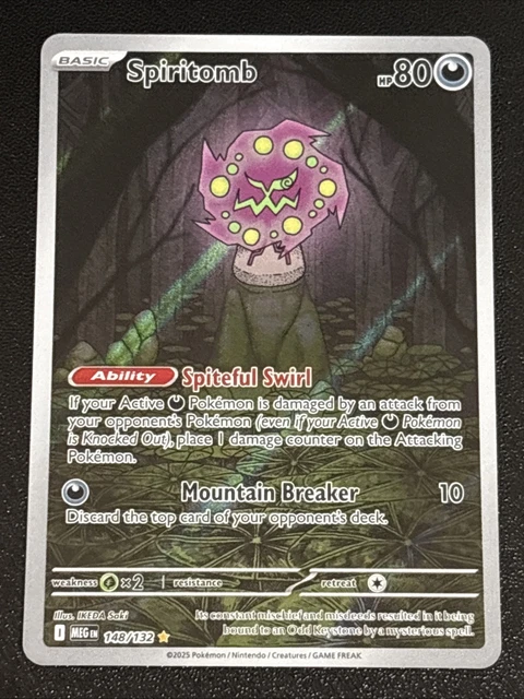 POKÉMON TCG MEGA Evolution Spiritomb Illustration Rare 148/132 NM £7.35 - PicClick UK