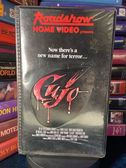 CUJO VHS ROADSHOW Big Beautiful Og Red Lined Novelty Clam Rare Horror ...