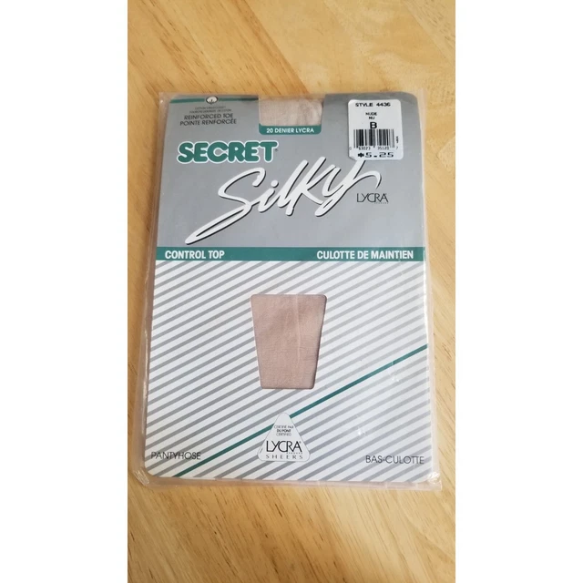 RARE VINTAGE PANTYHOSE SECRET SILKY Nude Size B SEALED Hosiery Canada ...