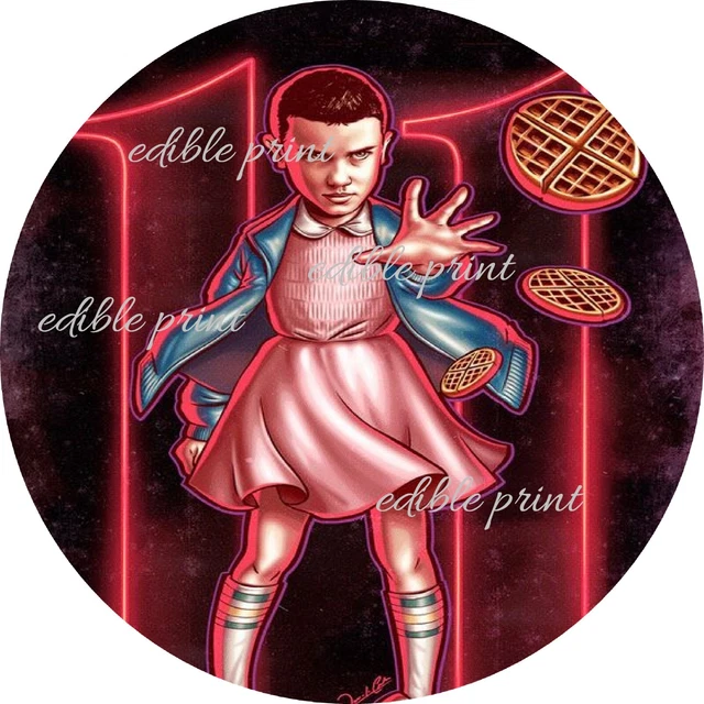 STRANGER THINGS CAKE topper edible icing or Wafer personalised £5.49 ...