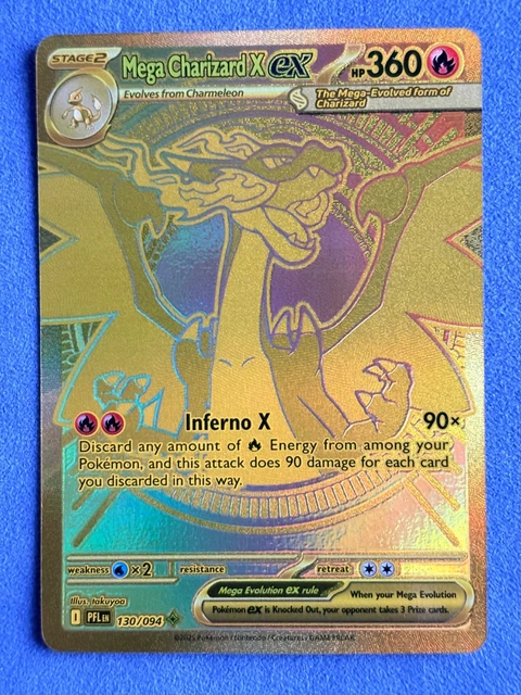 POKEMON TCG MEGA Charizard X ex 130/094 Phantasmal Flames Mega Ultra ...