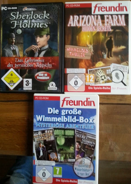 3 DVD WIMMELBILD Sherlock Holmes, Arizona Farm, Wimmelbild-Box 3 Spiele ...