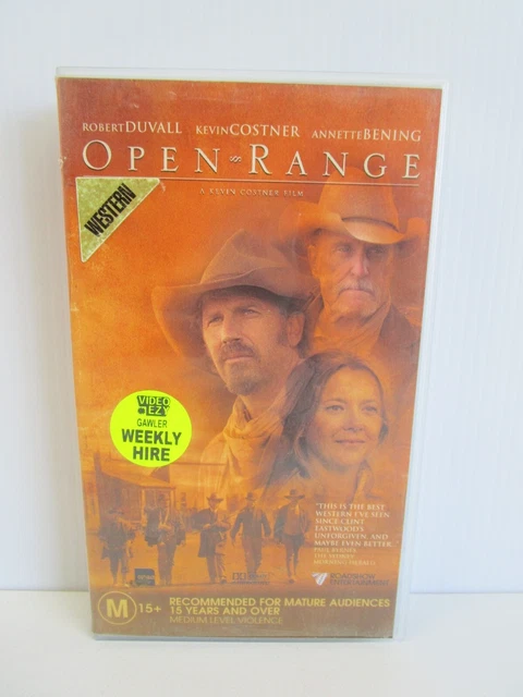 OPEN RANGE, KEVIN Costner, VHS Tape, Vintage Video, Movie M, 2003 £13. ...