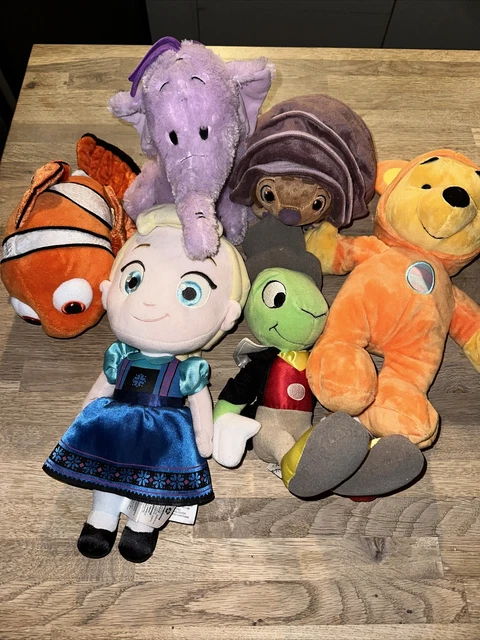 DISNEY SOFT TOYS Winnie Elsa Nemo Jiminy Heffalump Collection Tuk Tuk £ ...