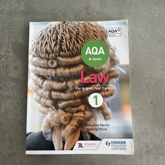 AQA A-LEVEL LAW Textbook for Year 1/AS by Jacqueline Martin, Nicholas Price £21.50 - PicClick UK