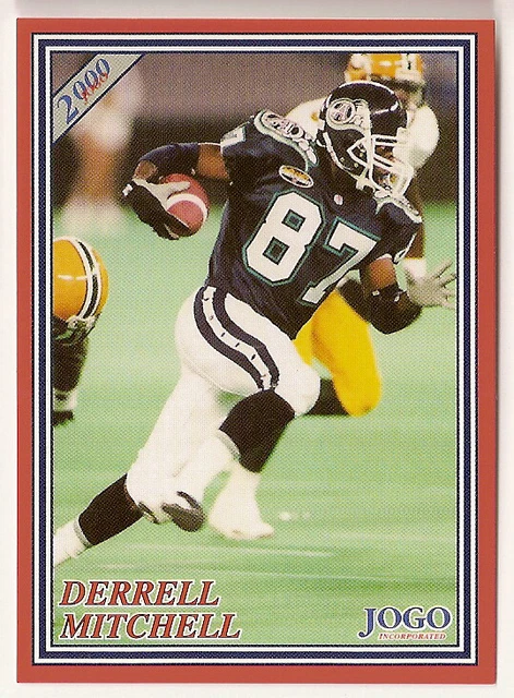 CARTE CFL DARRELL Mookie Mitchell 2000 Jogo #49 Toronto Argonauts Texas ...