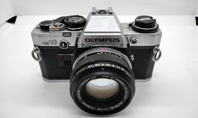 OLYMPUS OM-1 FILM Camera Silver & OM-System 50mm F/1.8 MF Lens $150.00 ...