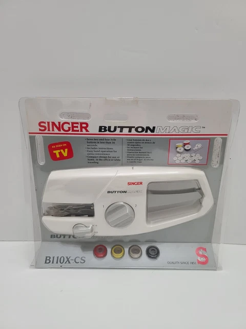 SINGER B110X-CS BUTTON Magic Handheld Portable Sewing Machine Travel ...