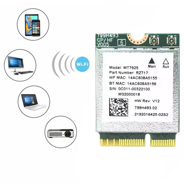 WIRELESS MODULE ADAPTER Card For Win10/Win11 with Support WiFi 24G/5G ...