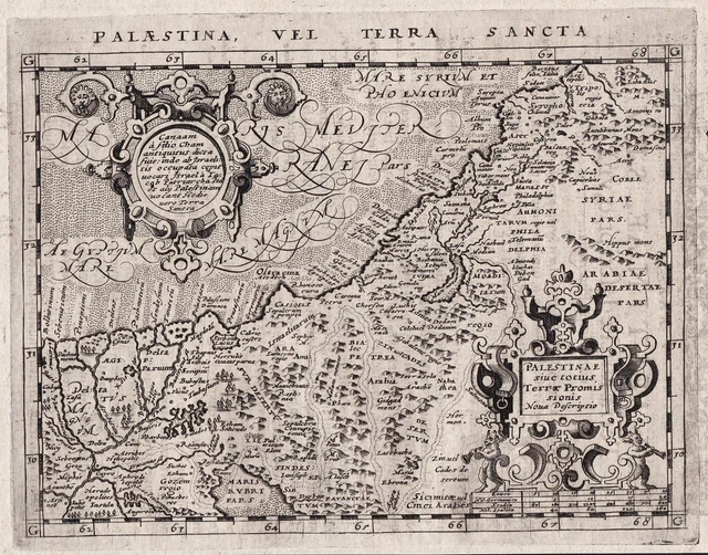 PALESTINE PALÄSTINA HOLY Land carte map Karte Magini engraving 1617 EUR 88,99 - PicClick DE