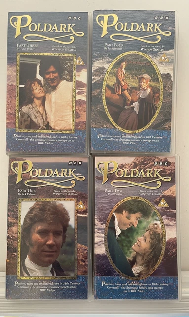 BBC POLDARK COMPLETE VHS Box Set Parts 1-4 Winston Graham Period Drama ...