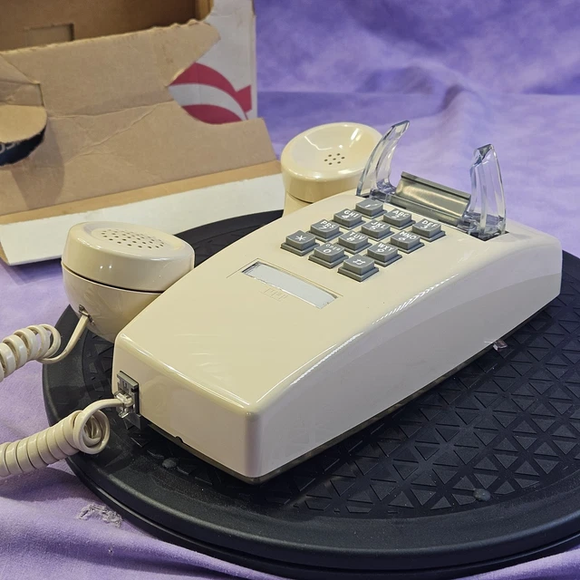 VTG ITT WALL Mount Phone Push Button Beige/Tan Color Made in USA 4/94 ...
