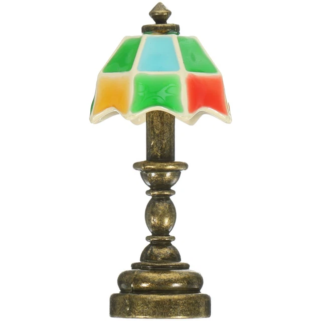 MINI TABLE LAMP Alloy Miniature House Light for Desk Landscape ...