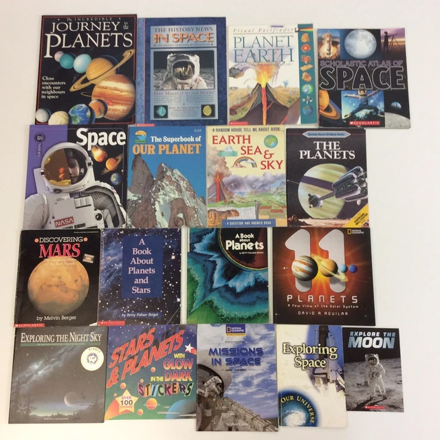 SPACE SOLAR SYSTEM Planets Astronauts 2nd 3rd 4th 5th Grade 17 Book Lot ...