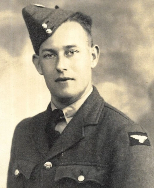 WW2 MILITÄR FOTO Hübscher RAF Luftwaffe Soldat Blackpool Studio 1940er ...