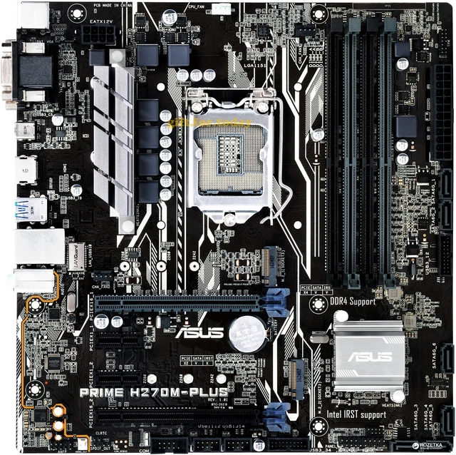 ASUS PRIME H270M-PLUS Intel H270 LGA 1151 Motherboard DDR4 DIMM USB3.1 ...