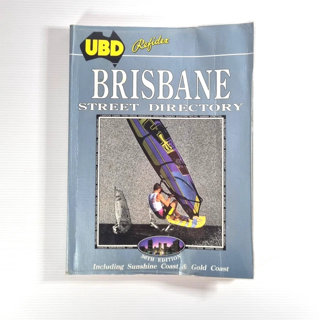 UBD REFIDEX 1992 36th Editon Brisbane Street Directory + Sunshine ...