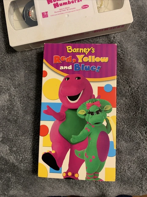 BARNEY - BARNEYS Red, Yellow, and Blue (VHS, 2006) Not Tested & Numbers ...