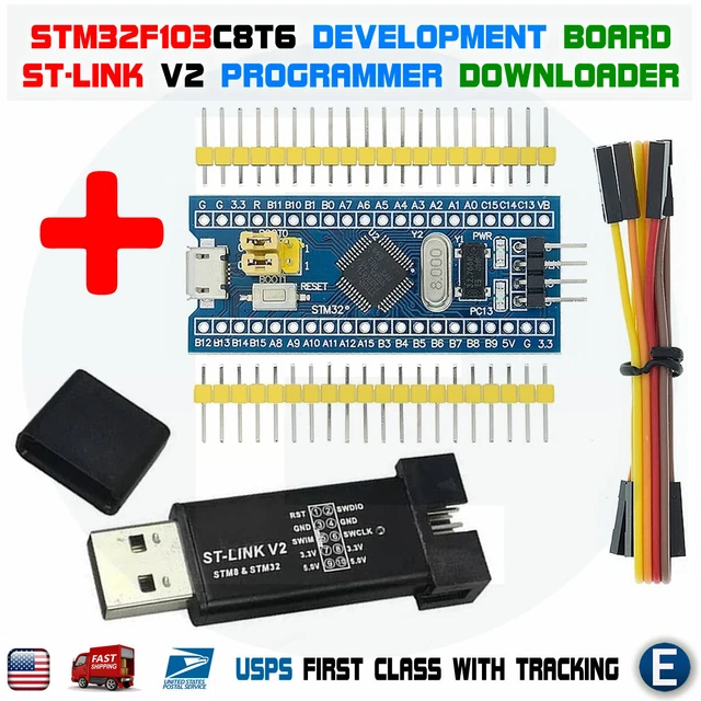 MINI PROGRAMMA EMULATORE Stlink ST-Link V2 + scheda di sviluppo STM32 STM32F103C8T6 EUR 11,72 ...