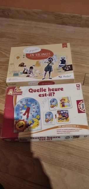 JEU & QUEL heure est il? " Et " Si on partais en voyage" EUR 8,00 ...
