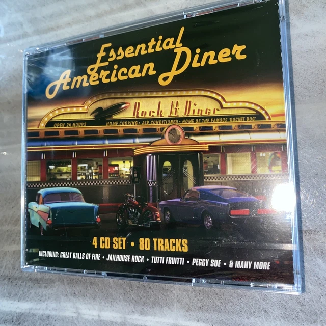 ESSENTIAL AMERICAN DINER CD 4-Disc Set 80 Tracks Oldies Rock N Roll ...