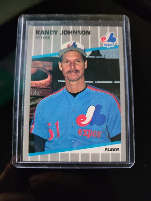 1989 FLEER RANDY Johnson Marlboro publicité noircie recrue RC #381 EUR ...