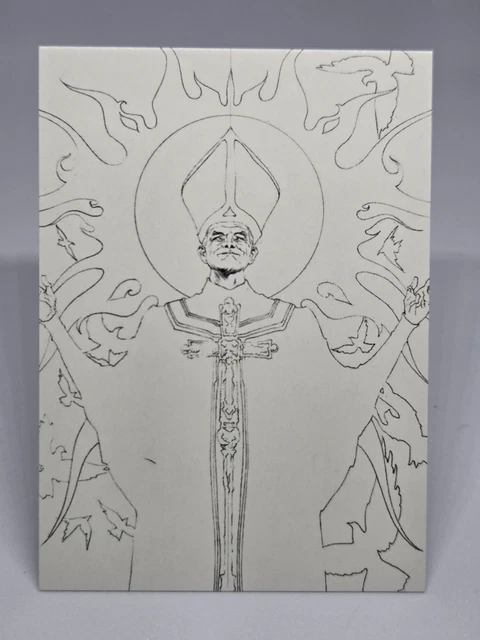 2025 DYNAMIC FORCES Pope Leo XIV Special Rare Line Art Card #1 (Jae Lee ...