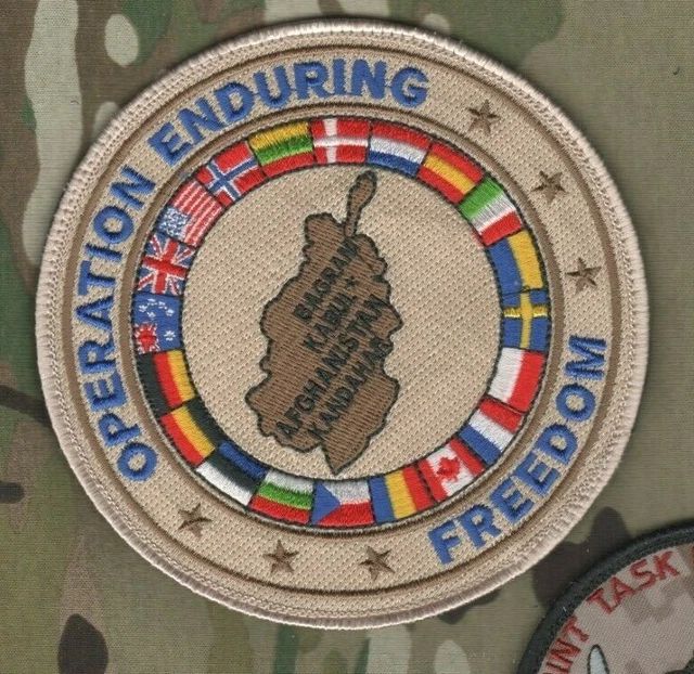 AFGHANISTAN ISAF OPERATION ENDURING FREEDOM OEF COALITION FLAGS vêlkrö 5" PATCH £16.03 - PicClick UK