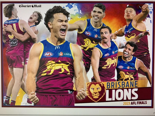 BRISBANE LIONS 2023 AFL Finals Mini Colour Poster $7.50 - PicClick AU