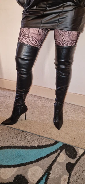 KURT GEIGER LONDON OTK Over The Knee Thigh Boots Black UK 6 Rrp £165 £ ...