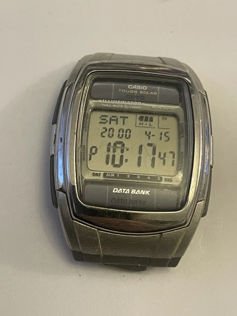 CASIO DB-E30 TOUGH Solar World Time Telememo-30 Wrist Watch Digital ...